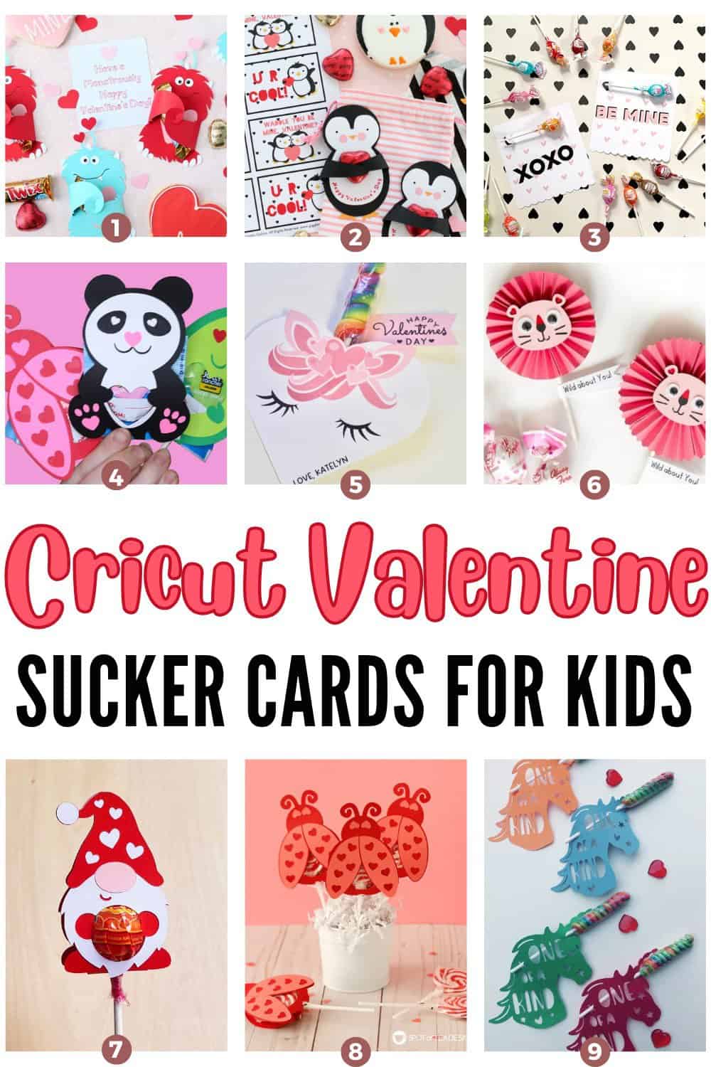 10 Easy Cricut Valentine Cards for Kids (That Hold Suckers or Sweets)