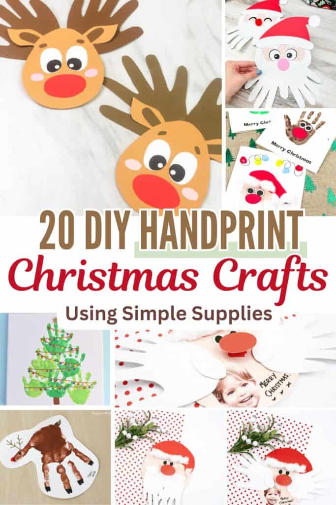 20 Festive Christmas Handprint Crafts for Kids Using Simple Supplies