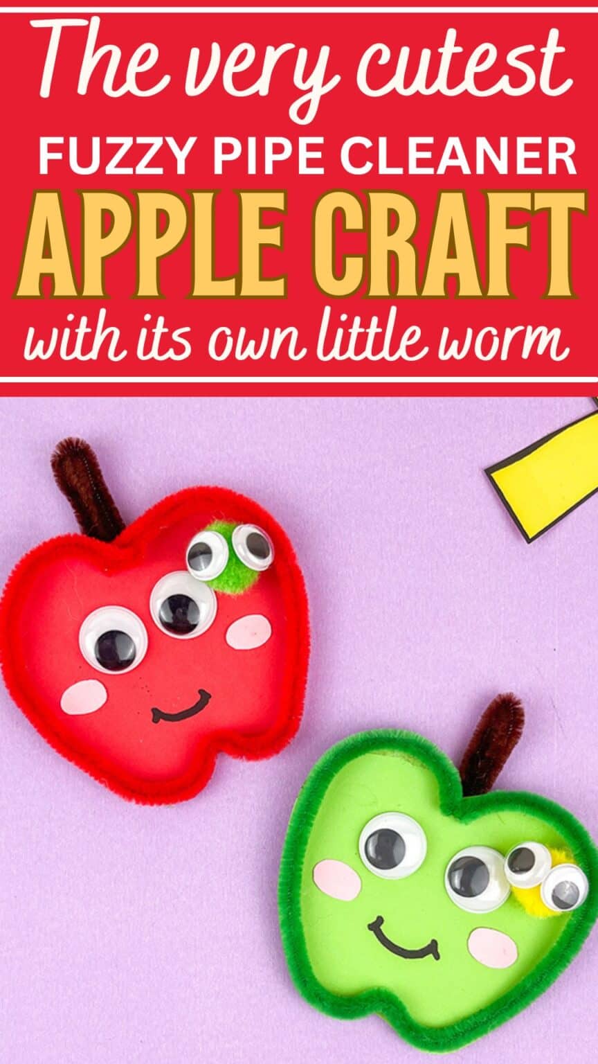 Create a Fuzzy Apple with Worm Craft for Kids for Back-to-School or ...