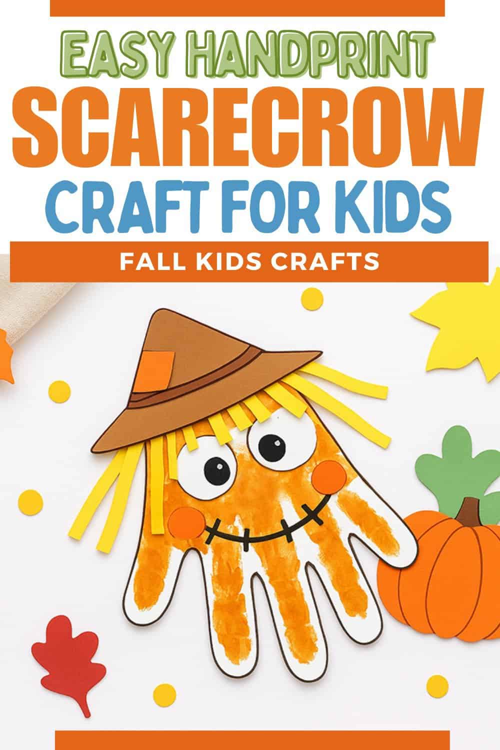 Adorable Handprint Scarecrow Craft for Kids - Fun Fall Harvest Craft Idea!