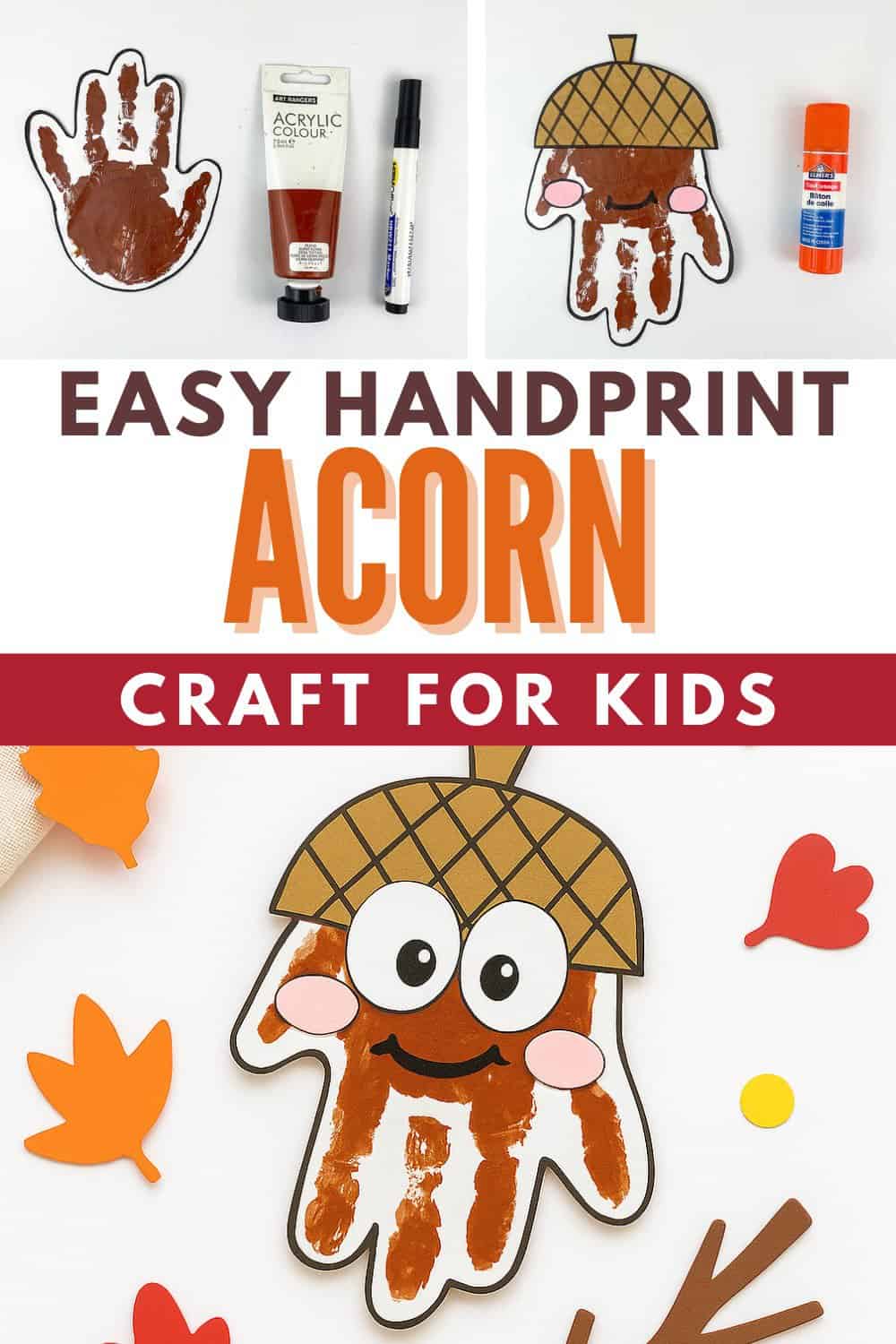Adorable Handprint Acorn Craft for Kids – A Perfect Fall Keepsake