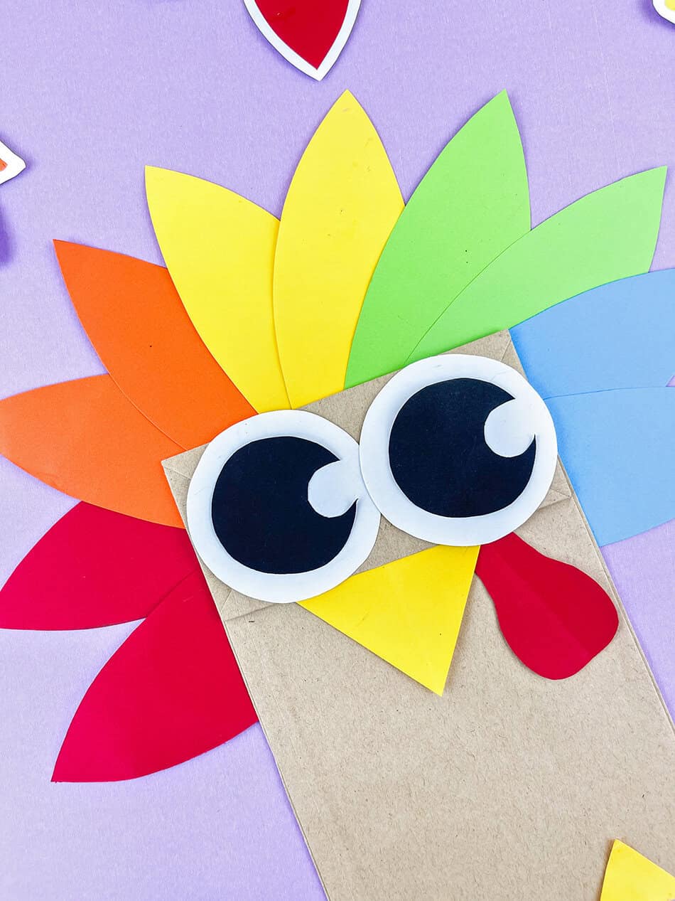 Quick & Easy 3-Step Paper Bag Turkey Craft for Kids