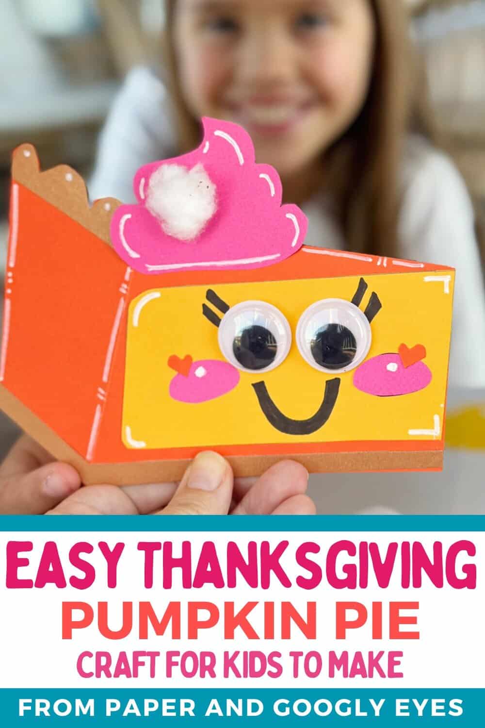 How to make a Googly-Eyed Paper Pumpkin Pie Cutie Craft for Kids this Fall