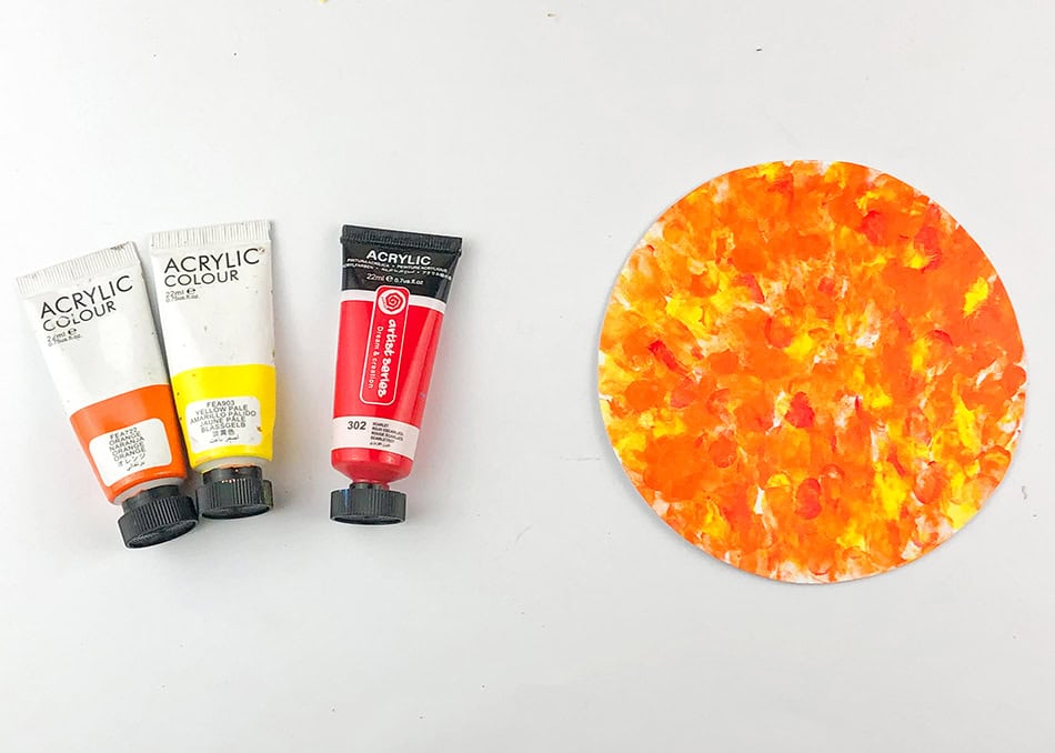 Fun finger-painted Turkey Thanksgiving Craft for Preschoolers & Toddlers