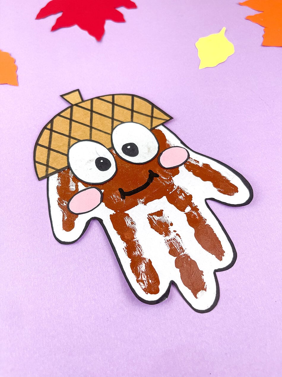 Adorable Handprint Acorn Craft for Kids – A Perfect Fall Keepsake