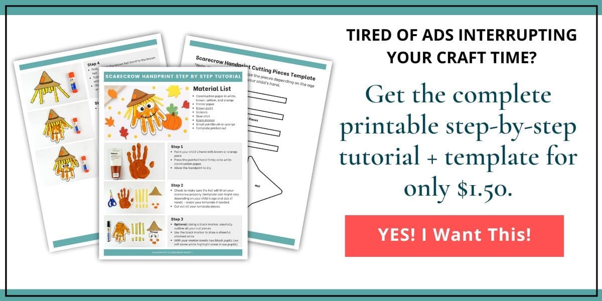 Adorable Handprint Scarecrow Craft for Kids - Fun Fall Harvest Craft Idea!