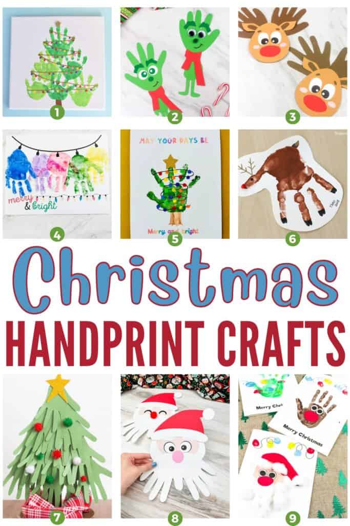 20 Festive Christmas Handprint Crafts for Kids Using Simple Supplies