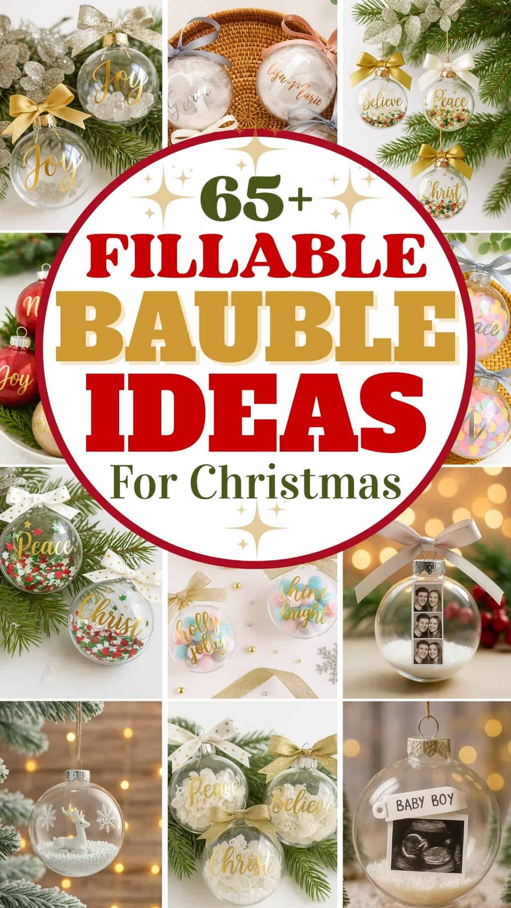 65+ Creative Filling Ideas for Stunning Clear Christmas Ornaments