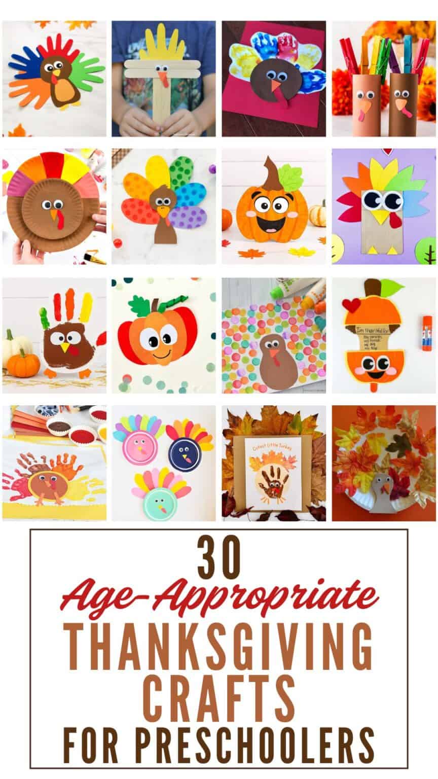 30 Easy & Simple Thanksgiving Crafts for Preschoolers To Make