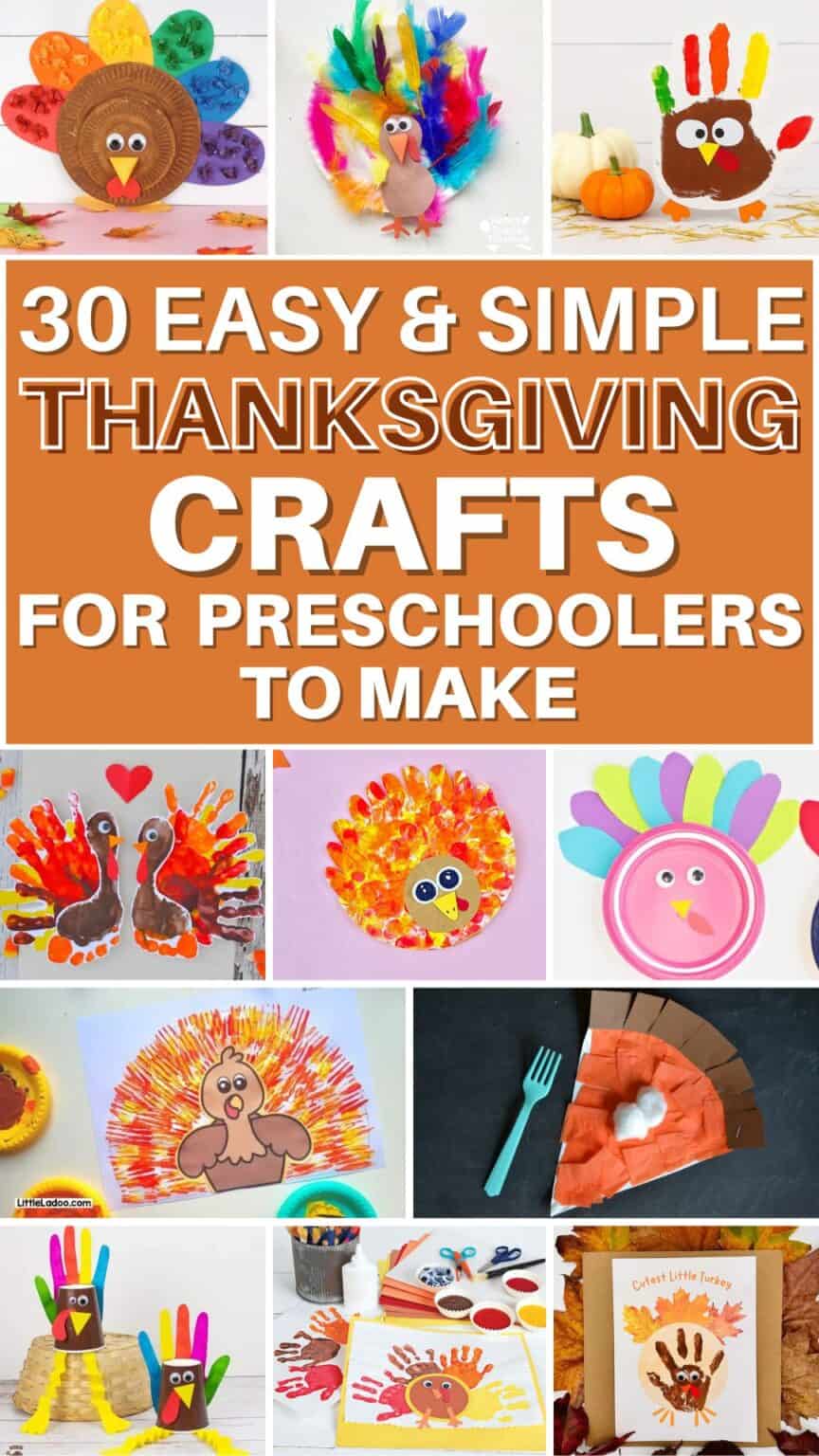 30 Easy & Simple Thanksgiving Crafts for Preschoolers To Make