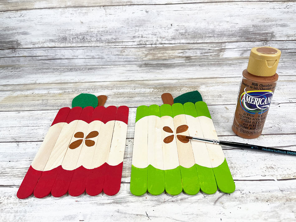 Educational Craft Stick Apple Core Craft for Kids That Teaches About ...