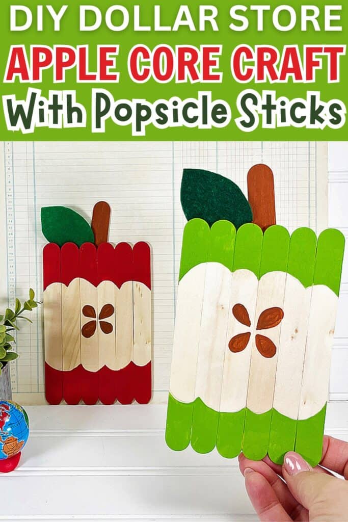 Educational Craft Stick Apple Core Craft for Kids That Teaches About ...