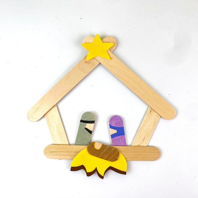 DIY Popsicle Stick Nativity Scene: Easy Christmas Craft for Kids