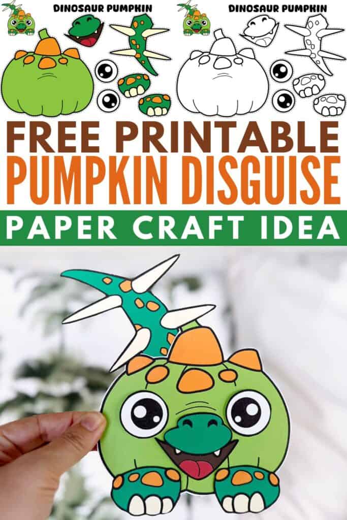 DIY Disguise a Pumpkin as a Dinosaur with Free Printable
