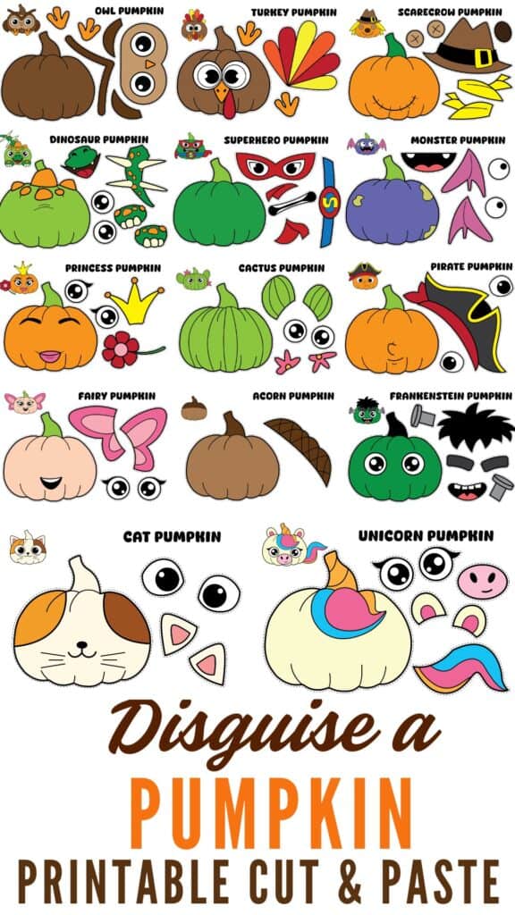 DIY Scarecrow Pumpkin Disguise with Free Printable