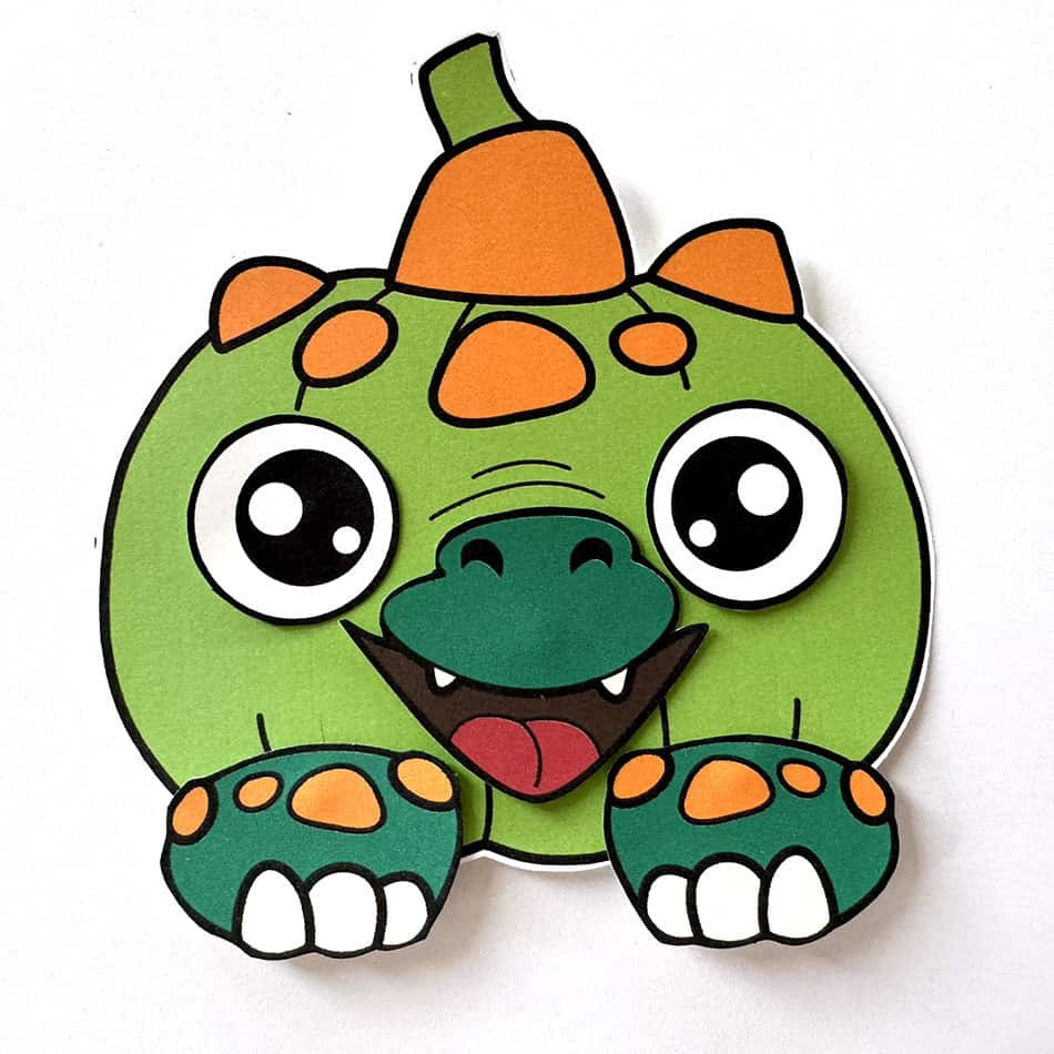 DIY Disguise a Pumpkin as a Dinosaur with Free Printable