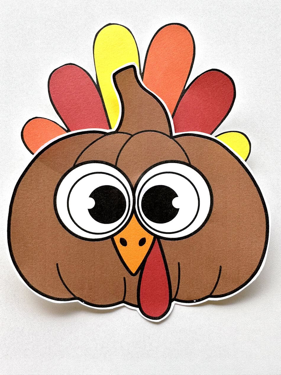 DIY Turkey Pumpkin Disguise with Free Printable