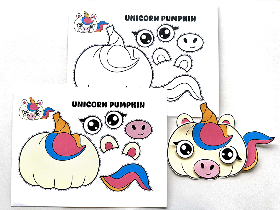 DIY Unicorn Pumpkin Disguise with Free Printable
