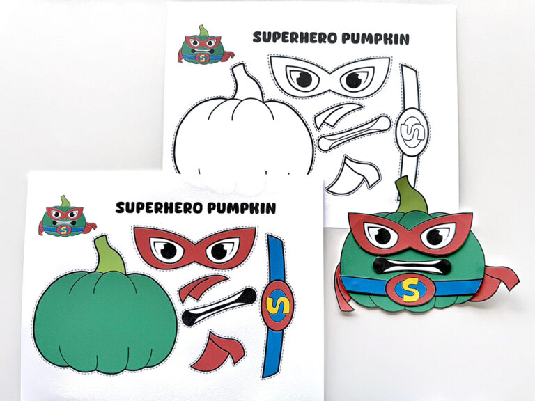 DIY Superhero Pumpkin Disguise with Free Printable