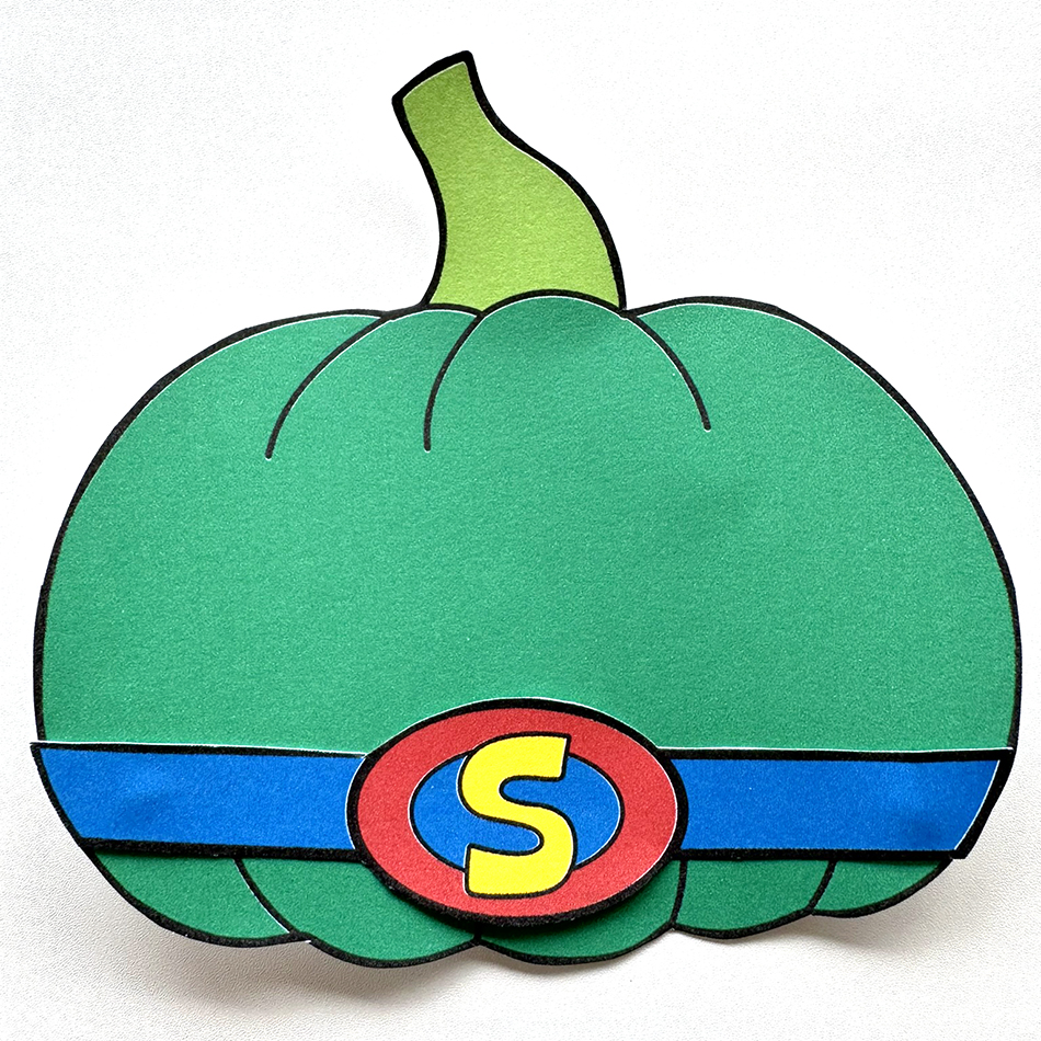 DIY Superhero Pumpkin Disguise with Free Printable