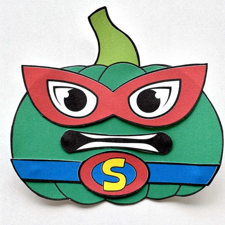 DIY Superhero Pumpkin Disguise with Free Printable