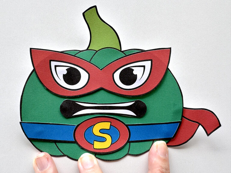 DIY Superhero Pumpkin Disguise with Free Printable