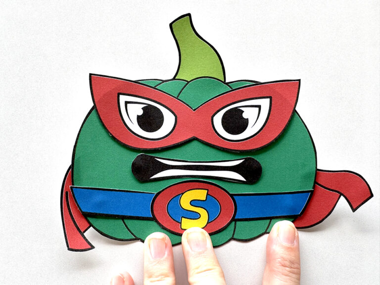DIY Superhero Pumpkin Disguise with Free Printable