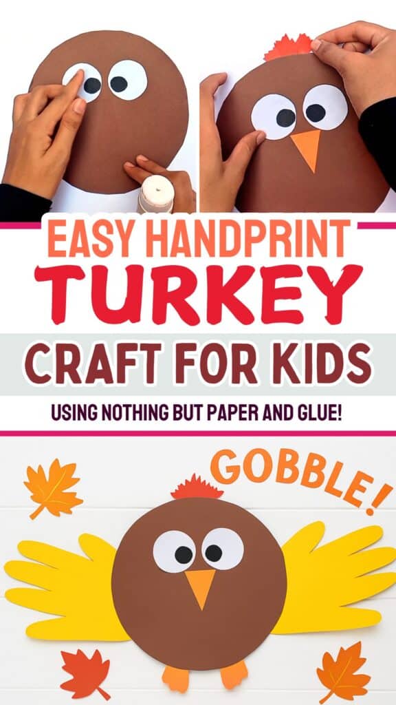 Create a Paper Handprint Turkey Craft for Kids – A Flapping ...