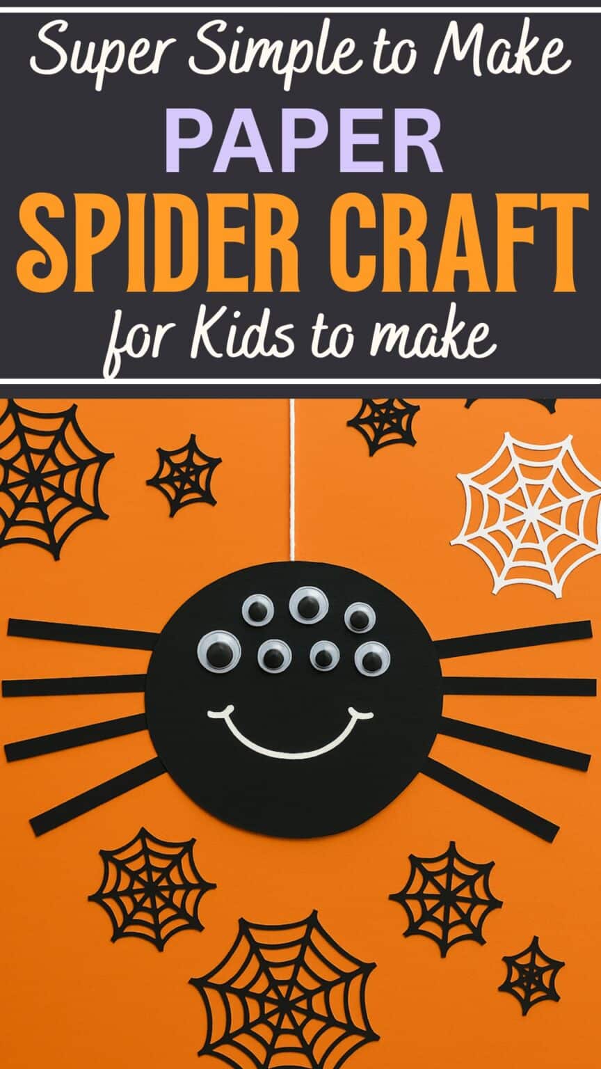 Easy Googly Eyed Paper Spider Craft for Kids Using Simple Materials
