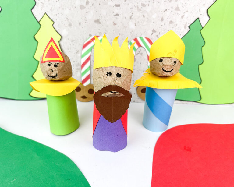 Easy Egg Carton Three Kings Craft That Brings the Nativity to Life!