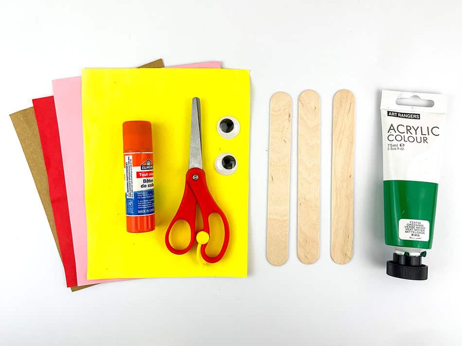 Make Your Own Christmas Elf Popsicle Stick Ornament with Basic Supplies