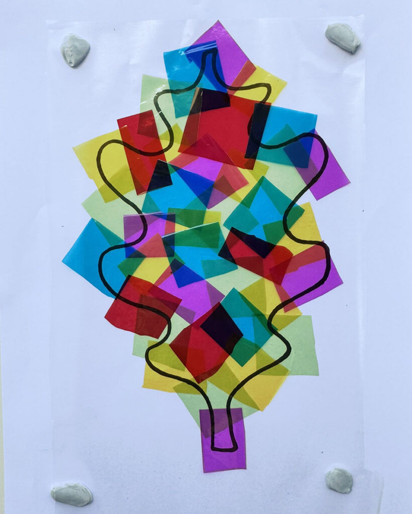 Autumn Leaf Suncatchers with Cellophane Craft for Kids To Brighten Fall ...