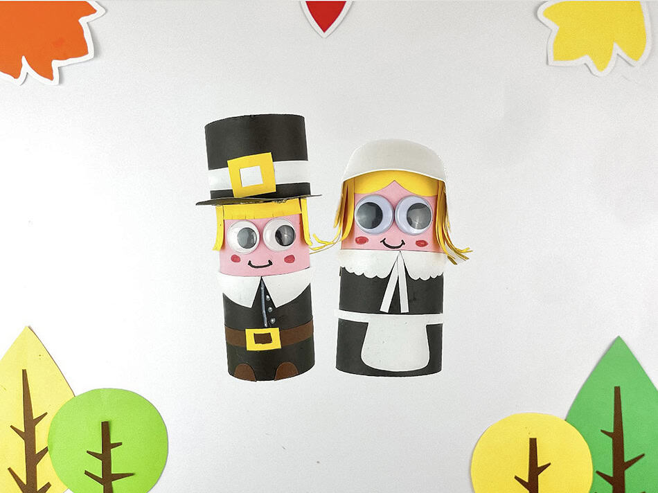 Create a Complete Pilgrim Family with These 2 Toilet Paper Roll Crafts