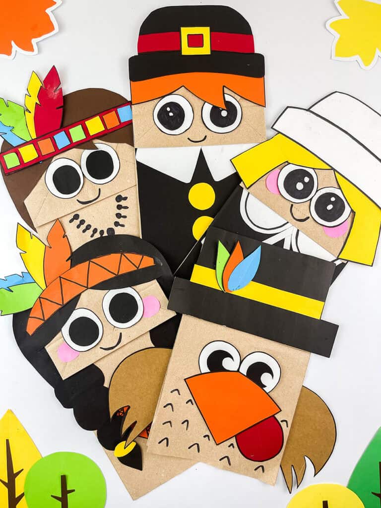 Create a Complete Paper Bag First Thanksgiving Story Crafts for Kids