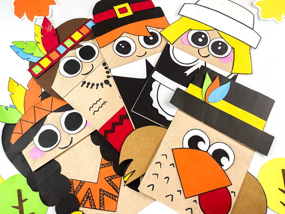 Create a Complete Paper Bag First Thanksgiving Story Crafts for Kids
