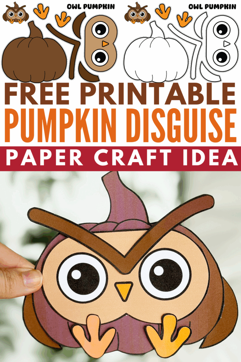 DIY Owl Pumpkin Disguise with Free Printable