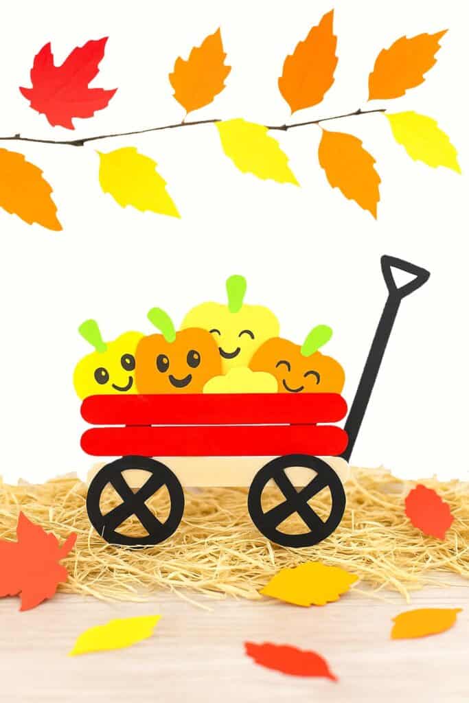 Adorable Pumpkin Patch Wagon Craft for Kids That Celebrates Harvest Season