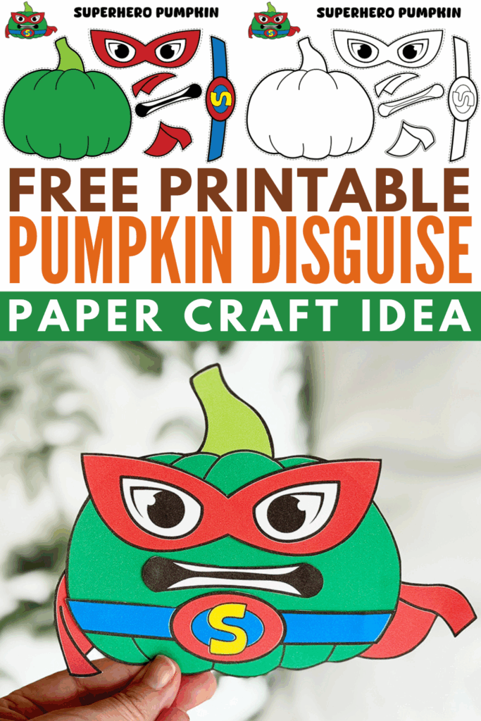 DIY Superhero Pumpkin Disguise with Free Printable