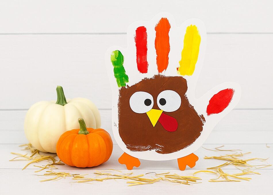 25 Handprint Thanksgiving Crafts and Art for Kids Perfect for Keepsakes
