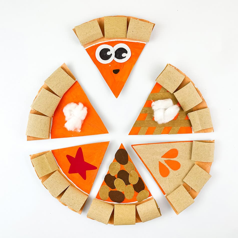 Festive Paper Plate Pie Variety Slice Craft for Kids That Celebrates ...
