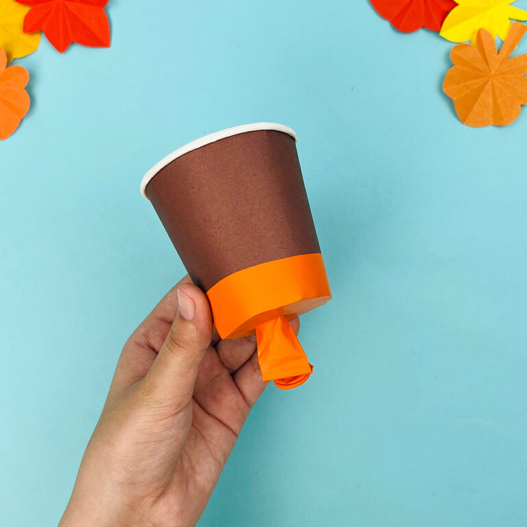 Fun Thanksgiving Turkey Popper Craft for Kids That Launches Pom Poms