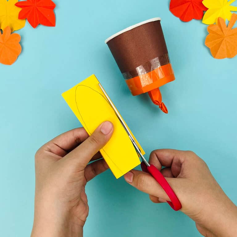 Fun Thanksgiving Turkey Popper Craft for Kids That Launches Pom Poms