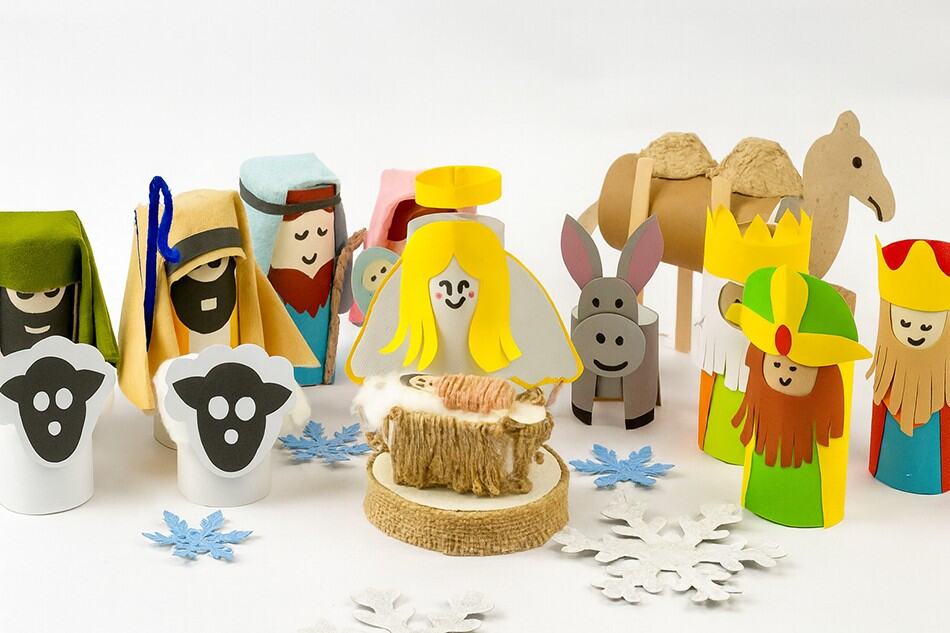 Create a Complete DIY Nativity Scene with These 5 Toilet Paper Roll Crafts