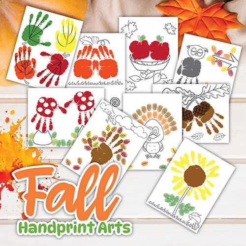 FREE Fall Handprint Printables for Kids - 12 Creative Autumn Activities