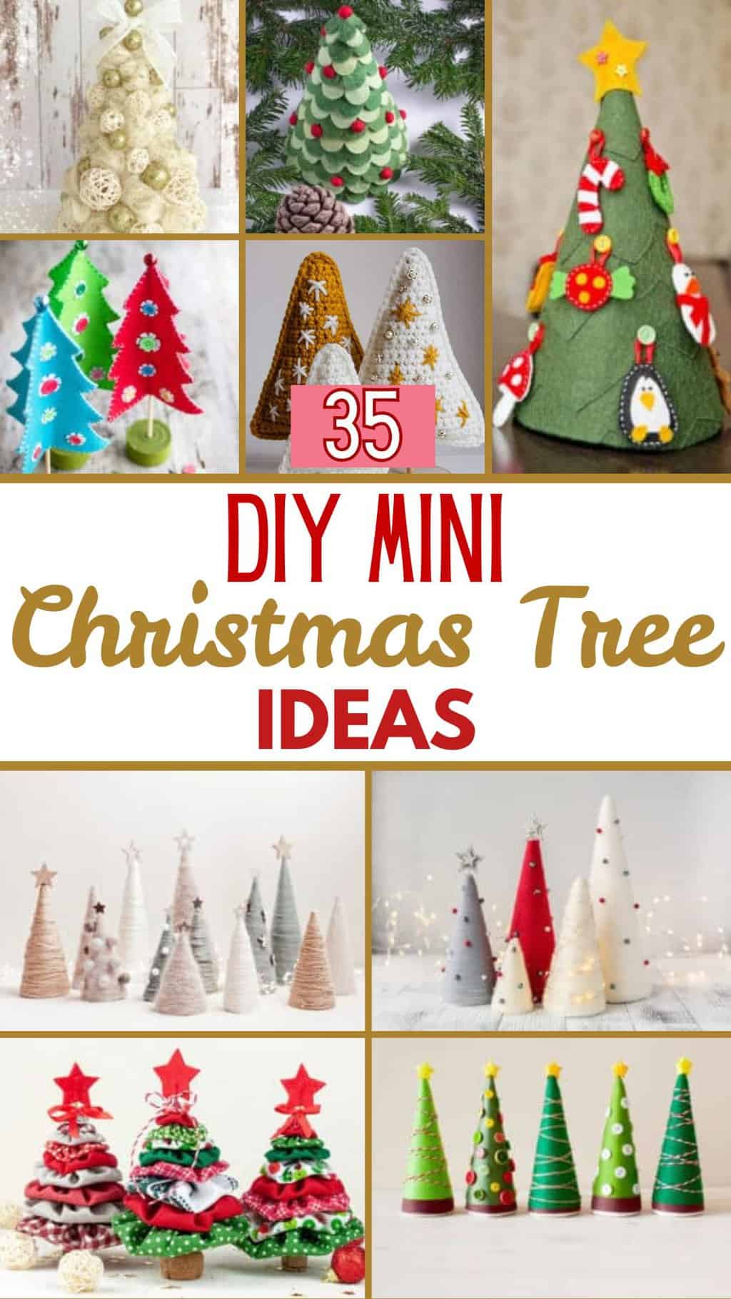 35 Adorable DIY Mini Christmas Trees Perfect for Holiday Decorating