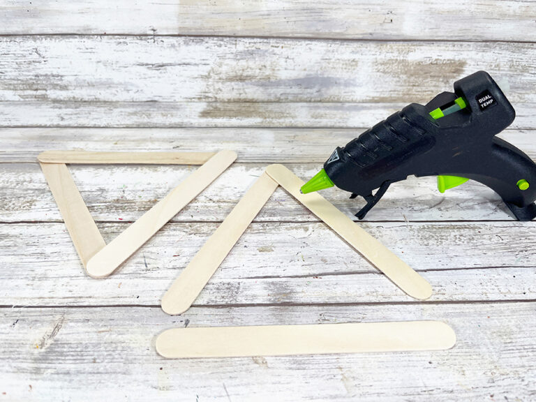 Dollar Store Craft Stick Angel Craft for Kids with Handprint Wings