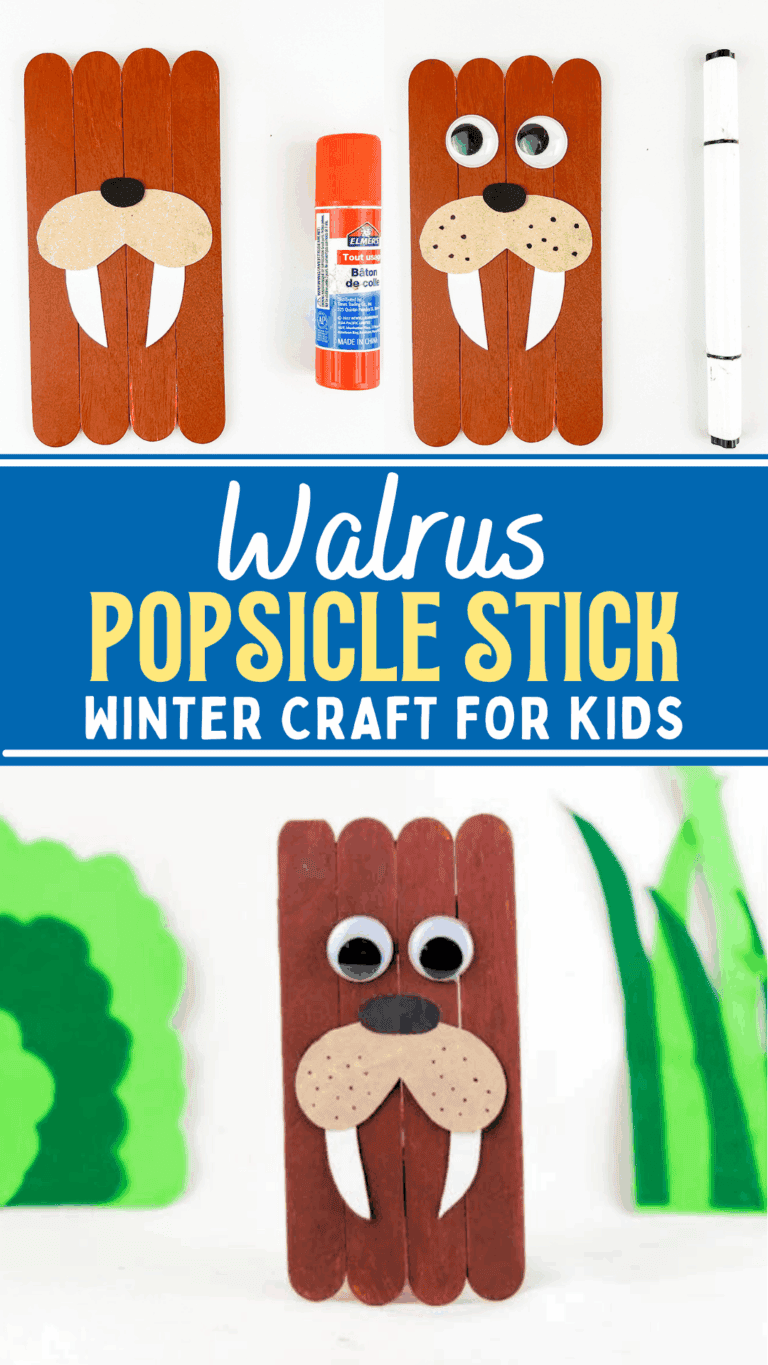 Create an Arctic Walrus Popsicle Stick Winter Craft for Kids