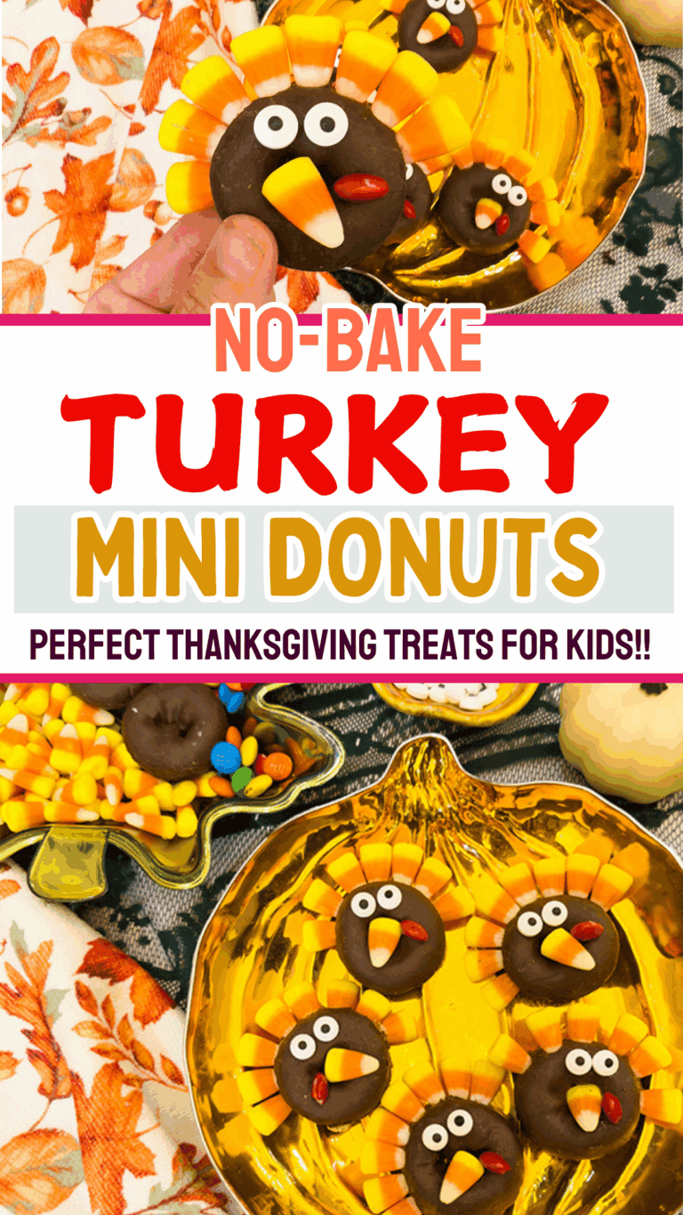 Easy Adorable Turkey Donuts Recipe with Candy Corn for Thanksgiving