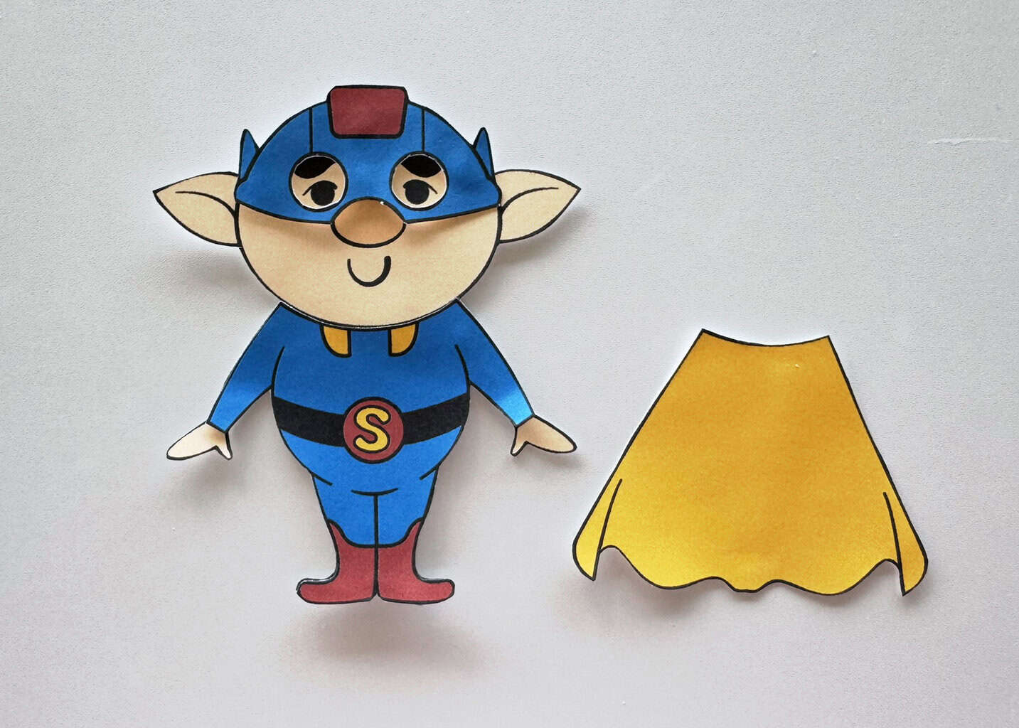 DIY Superhero Elf Disguise Paper Craft for Kids with Free Printable