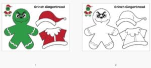 DIY Grinch Gingerbread Disguise Paper Craft for Kids with Free Printable